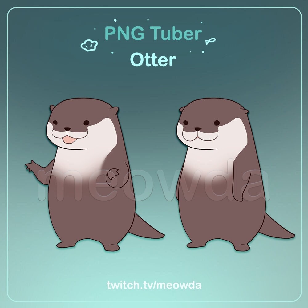 Otter Pngtuber | Animal Vtuber | Twitch | Streaming | Avatar | Ready ...