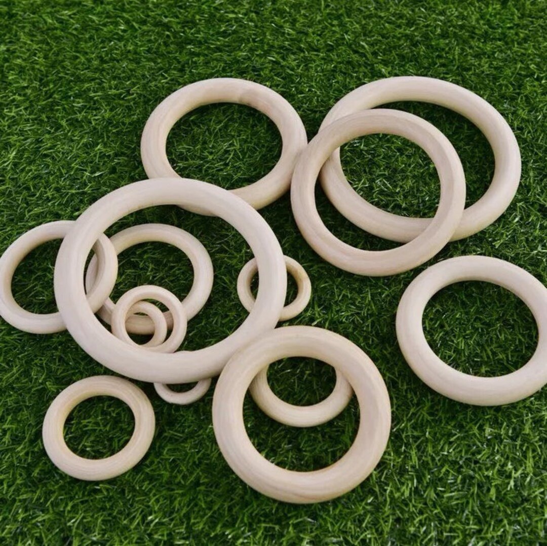 Wooden Rings, Wooden Macrame Rings, Decorative, Decorative, Handmade - Etsy
