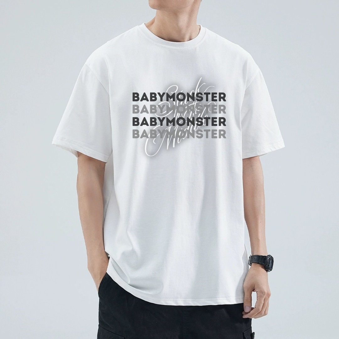 BABYMONSTER Letter Logo T-shirt BABYMONS7ER Album BABYMONSTER Merch ...