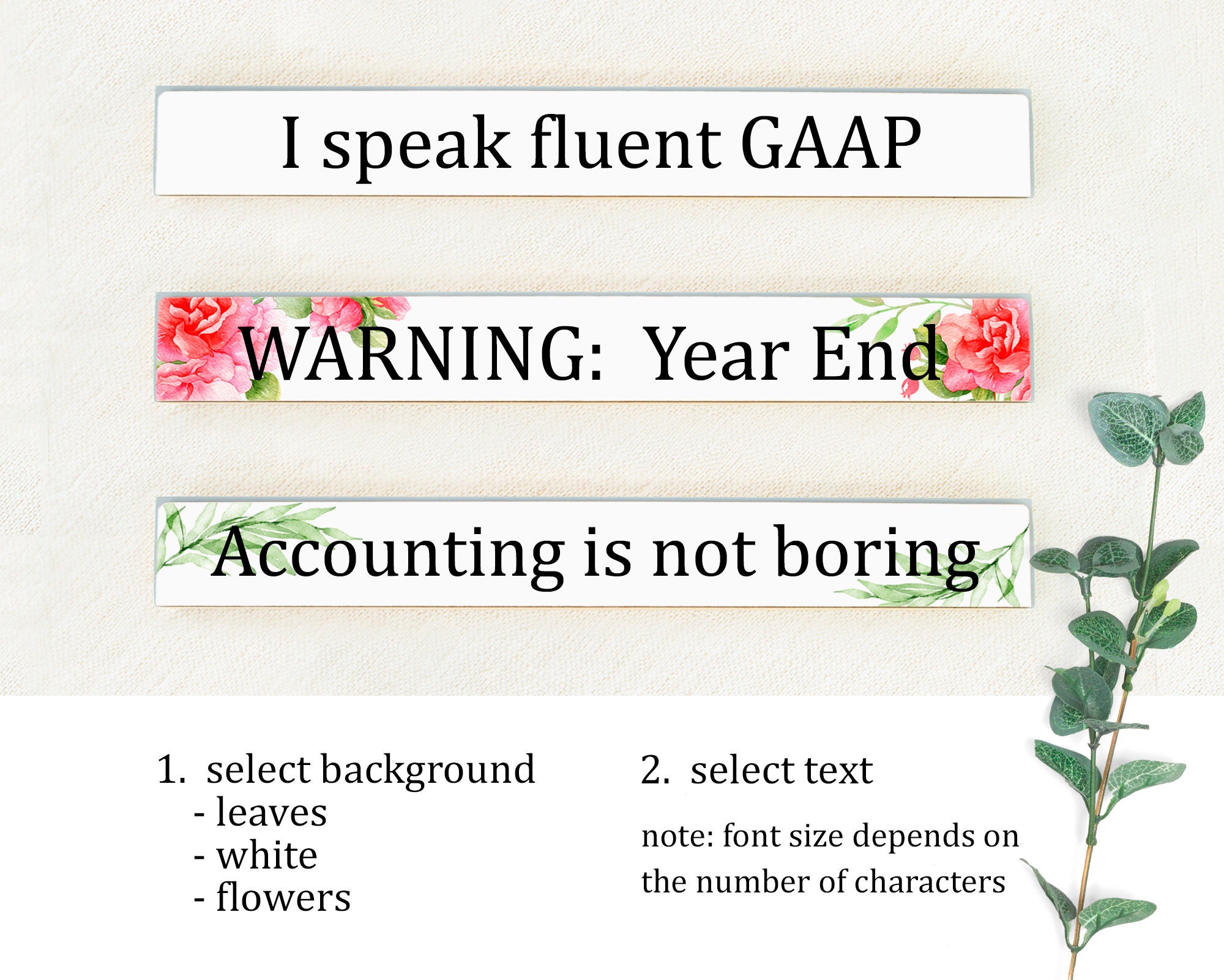 Accountant Wooden Office Sign, Small Desk Top Decor W/ Quote, Gift Idea ...