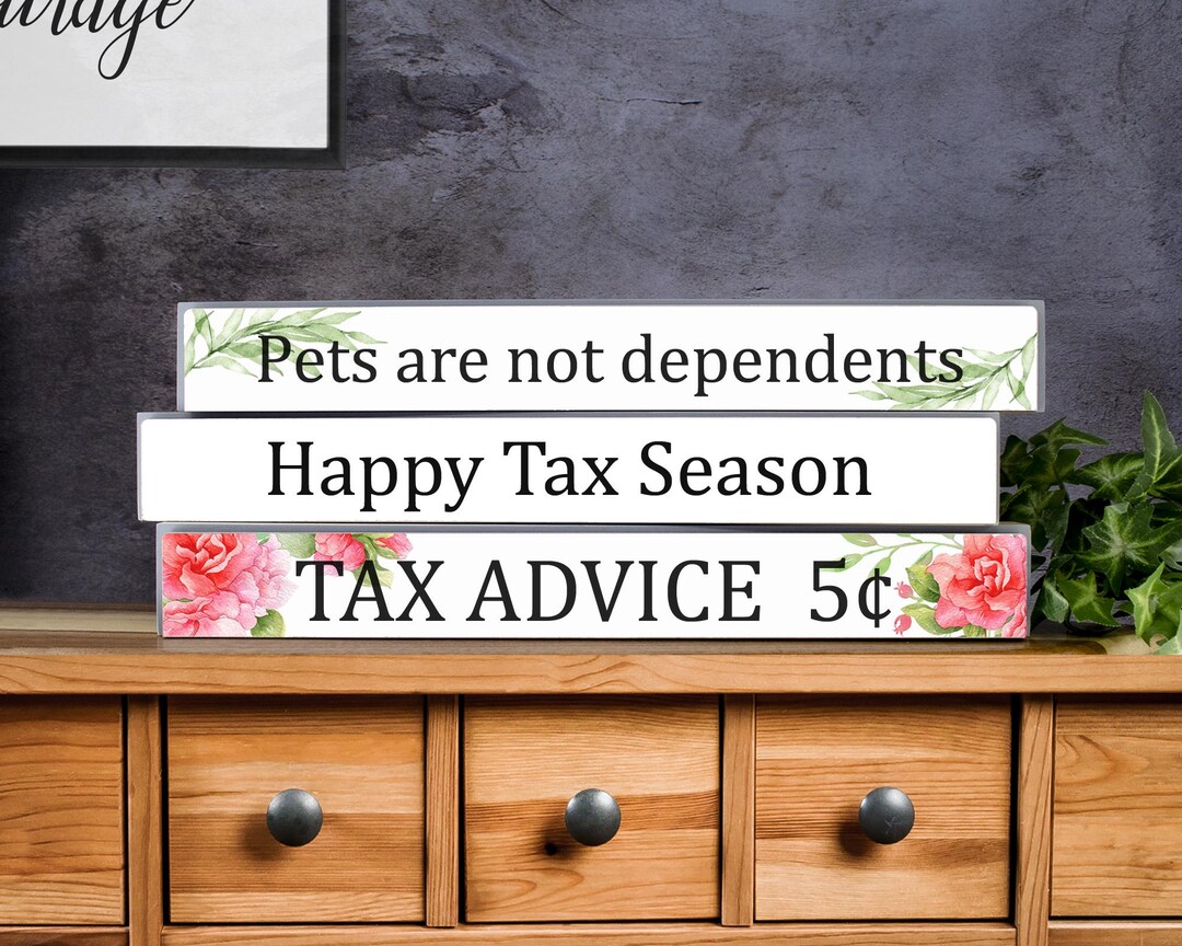 Tax Accountant Wooden Office Sign, Small Desk Top Decor W/ Quote, Gift ...