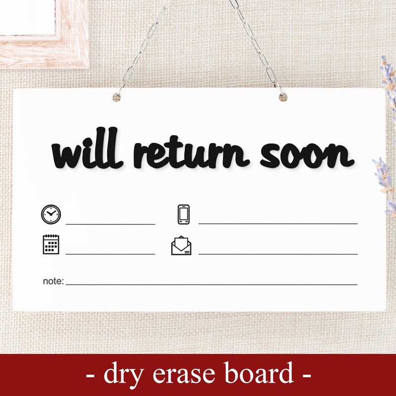 Be Back Shortly Sign - Etsy