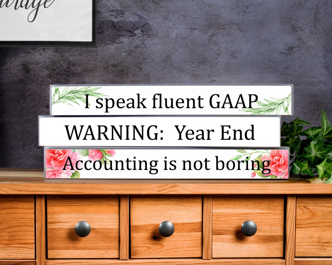 Accountant Wooden Office Sign, Small Desk Top Decor W/ Quote, Gift Idea ...