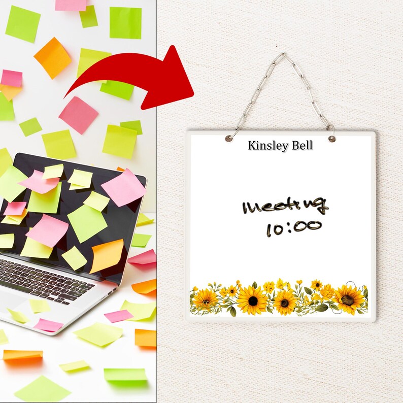 Small Dry Erase Board, Personalized Whiteboard for Office / Cubicle ...