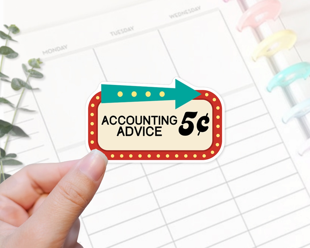 Sticker for Accountant, Matte Vinyl Paper, Gift Idea for Auditor Tax ...