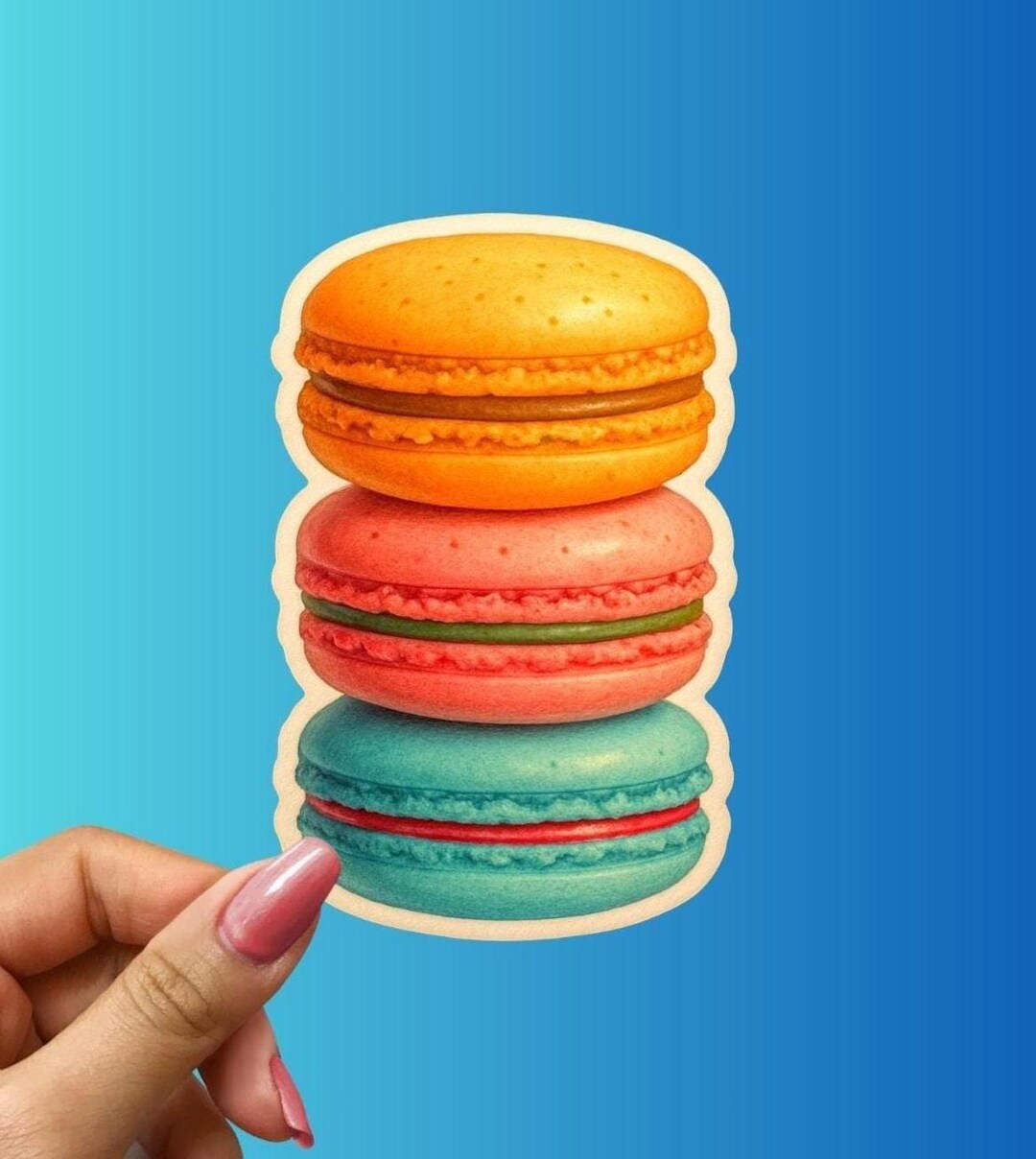 Macaron Stack Sticker: Cute Pastel French Dessert Vinyl Decal - Etsy