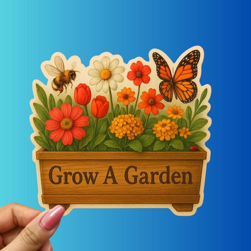 Grow a Garden Stickers - Etsy