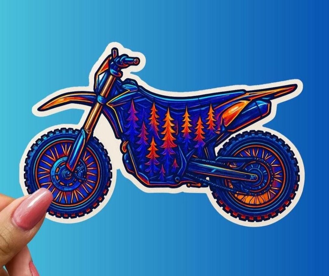 Dirt Bike Forest Sticker: Adventure Motorcycle Vinyl Decal - Etsy