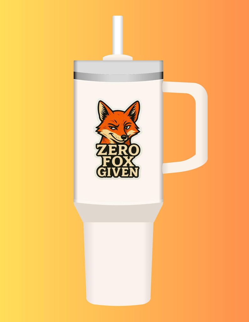 Zero Fox Given — Sarcastic Fox Sticker, Funny Attitude Animal Decal - Etsy