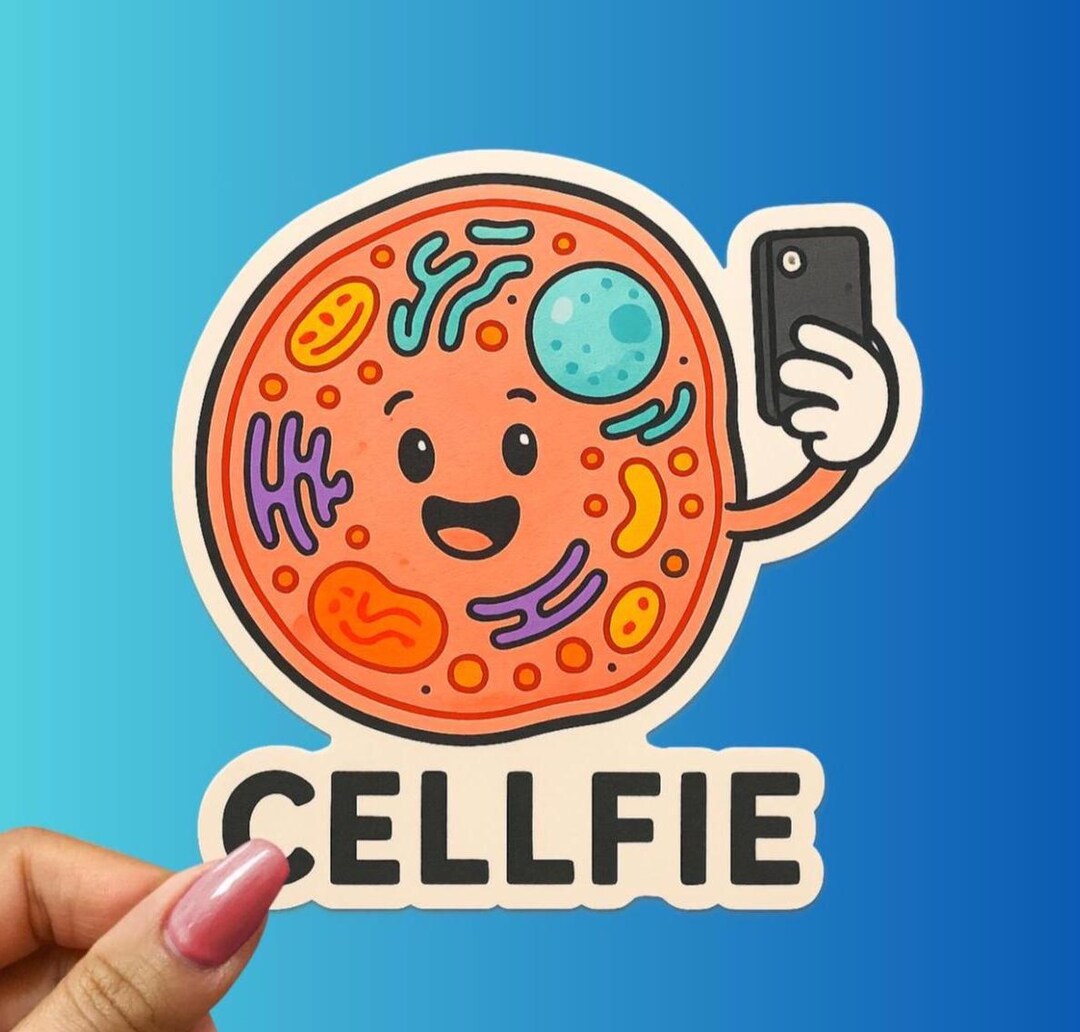 Cellfie Sticker – Funny Biology Pun, Science Humor - Etsy