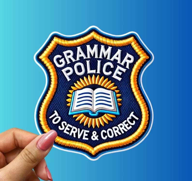 Grammar Police Badge Sticker: Funny English Teacher Gift - Etsy