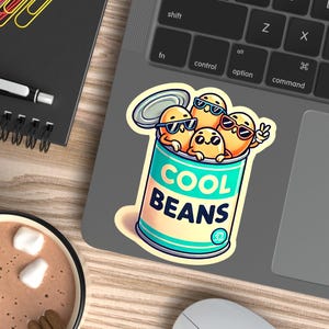 Cool Beans Sticker – Kawaii Food Pun, Laptop Decal - Etsy