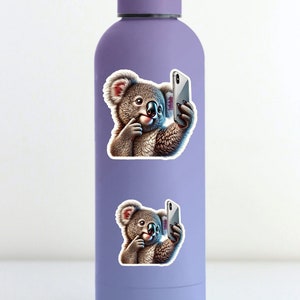Baby Koala Bear Selfie Sticker, Glossy Vinyl Decal - Etsy