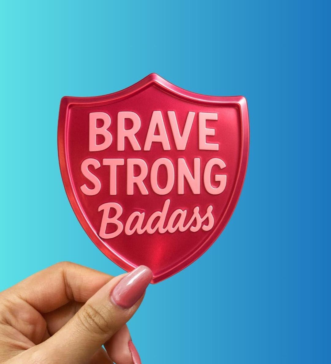 Empowerment Shield Sticker: Brave Strong Badass Vinyl Decal - Etsy