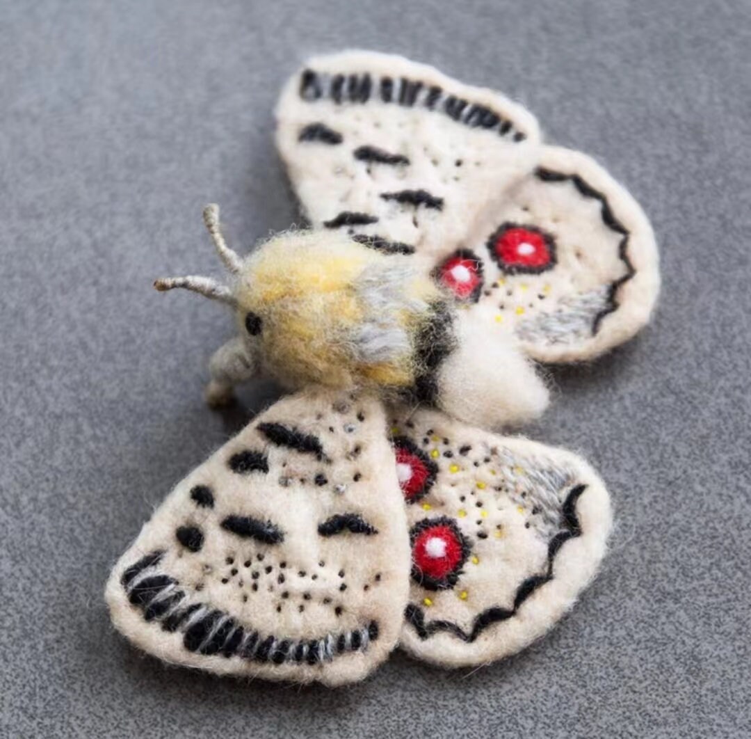 Colorful Moth Brooch Pin Felt Butterfly Brooch Cute Gift Wildlife Pin ...