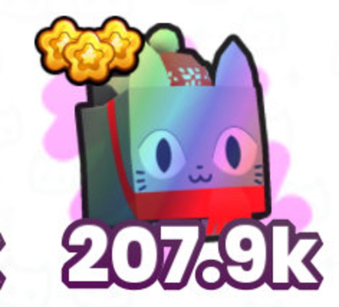 10x Rainbow Jolly Cat Pet Sim 99 cheap - Etsy