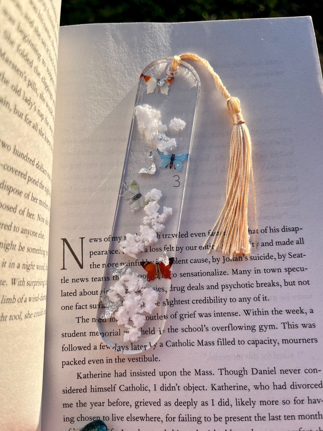 Butterfly Bookmark, Book Mark, Rectangle, Round Bookmark, Clouds, Sky ...