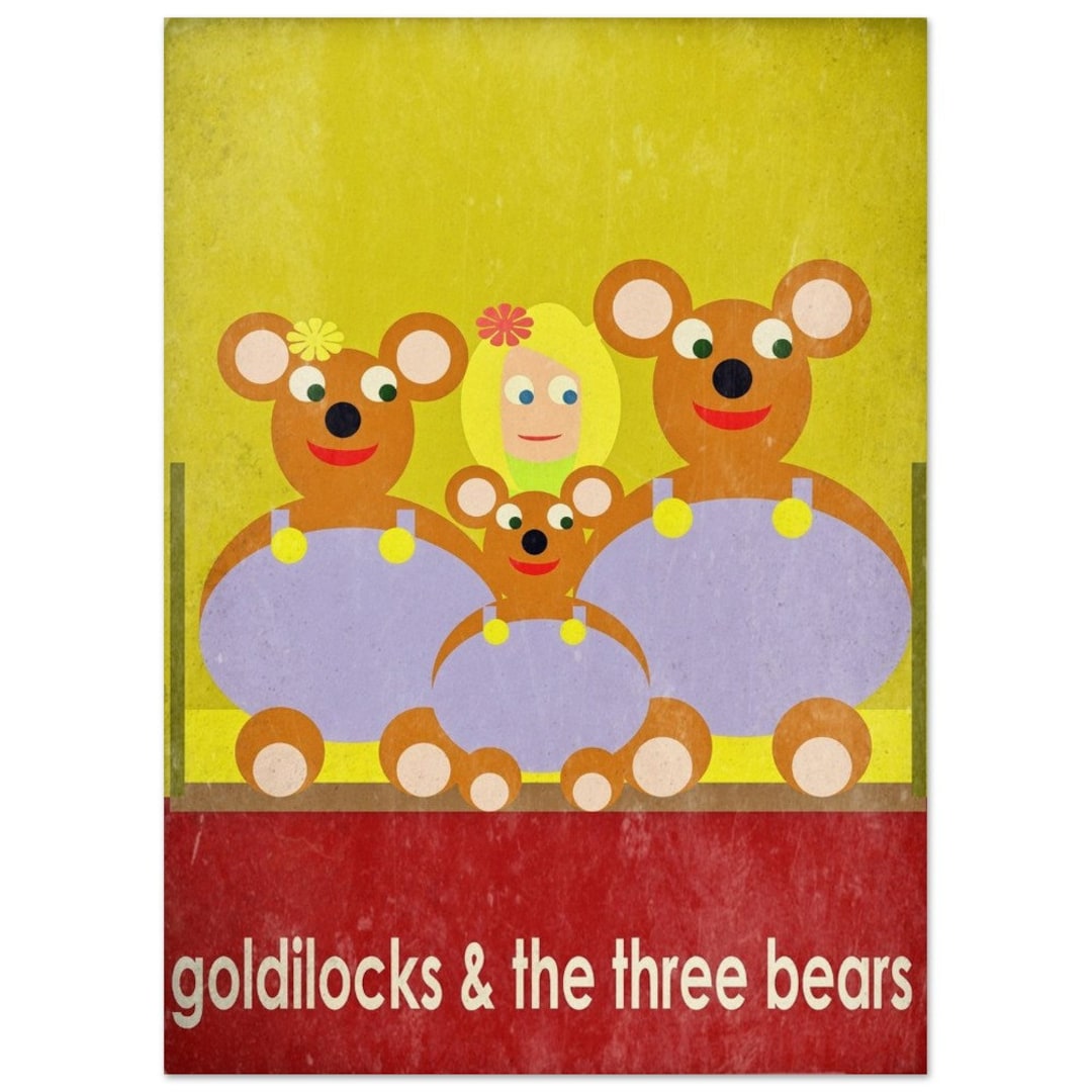 Goldilocks and the Three Bears paper Print Nursery Rhymes Fairytales ...