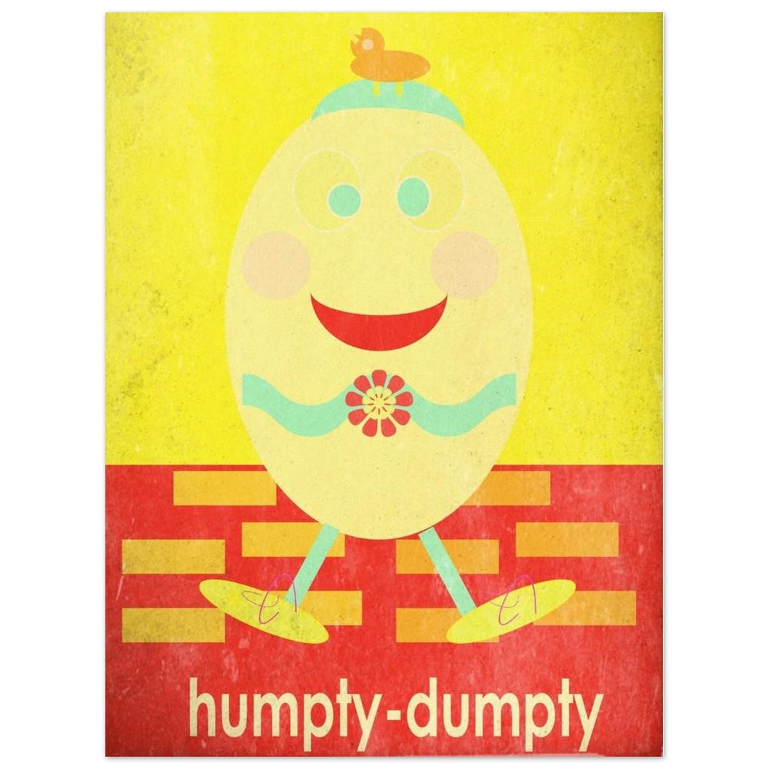Humpty-dumpty Semi-glossy Paper Wall Art Print cute, Funny, Colorful ...