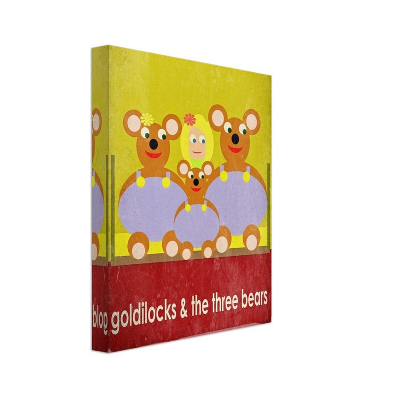Goldilocks and the Three Bears Wrapped Canvas Wall Art Print - Etsy