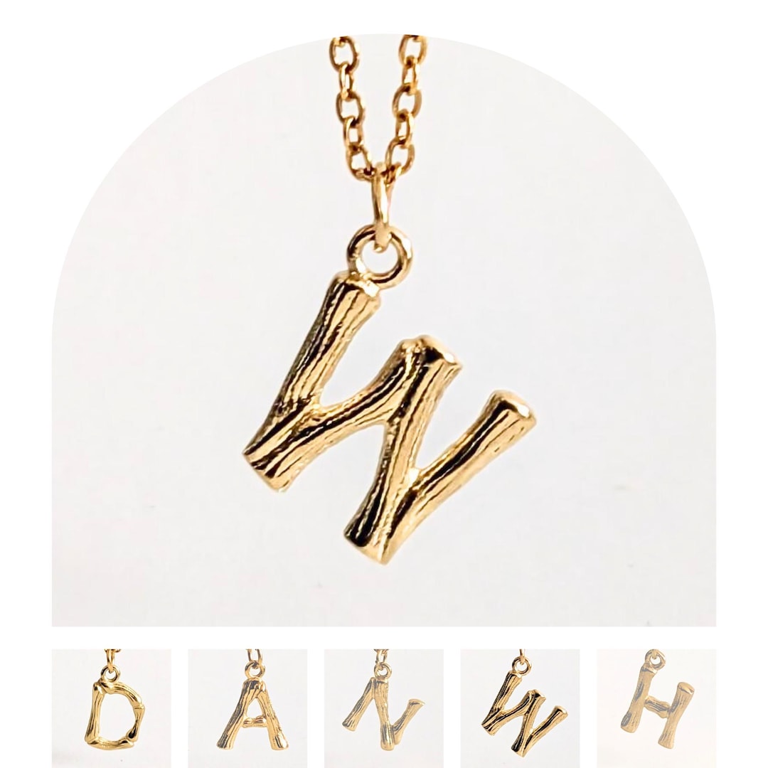 Letter Necklace, 925 Sterling Silver Initial Name Necklace / Letter ...