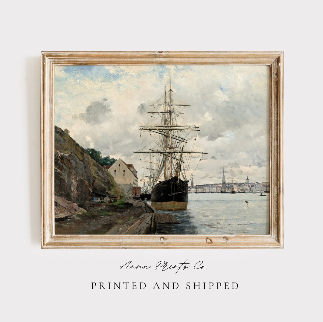 MAILED Giclée Print Victorian Ship Painting Reproduction Antique ...