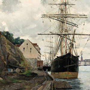 MAILED Giclée Print Victorian Ship Painting Reproduction Antique ...