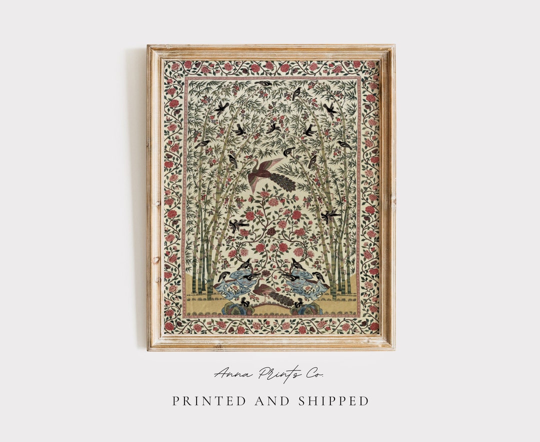 MAILED Giclée Print Indian Palampore Textile Design Reproduction South ...