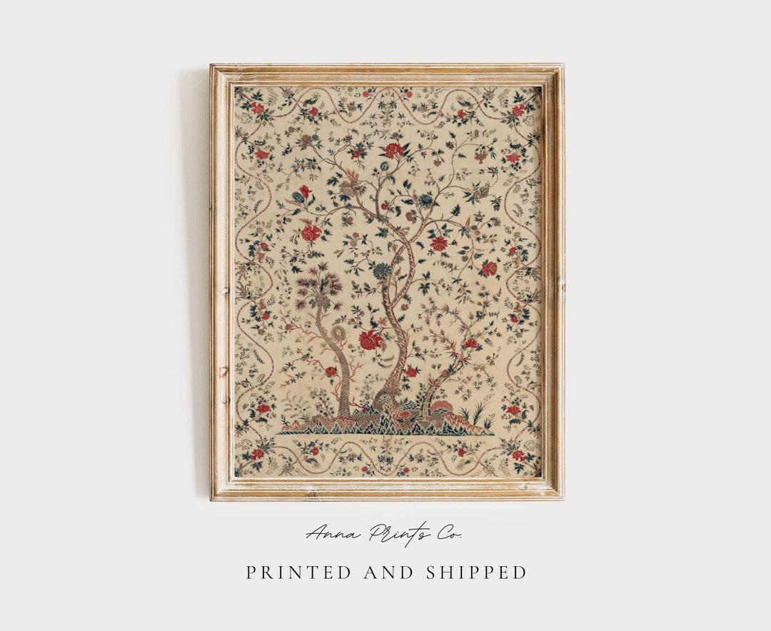 MAILED Giclée Print Indian Palampore Textile Design Print Antique ...