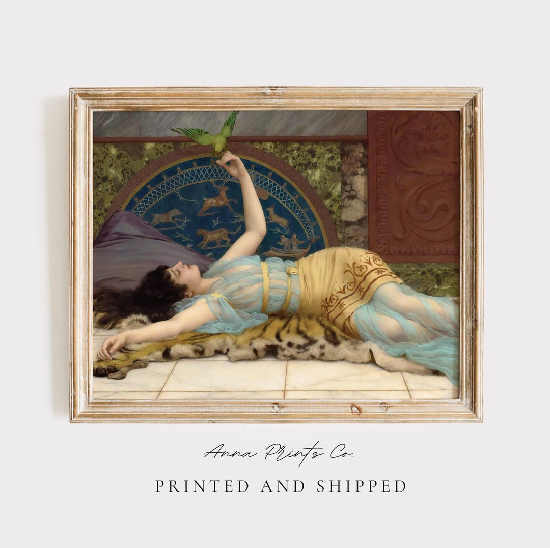MAILED Giclée Print | Beautiful Woman in Repose Antique Painting ...