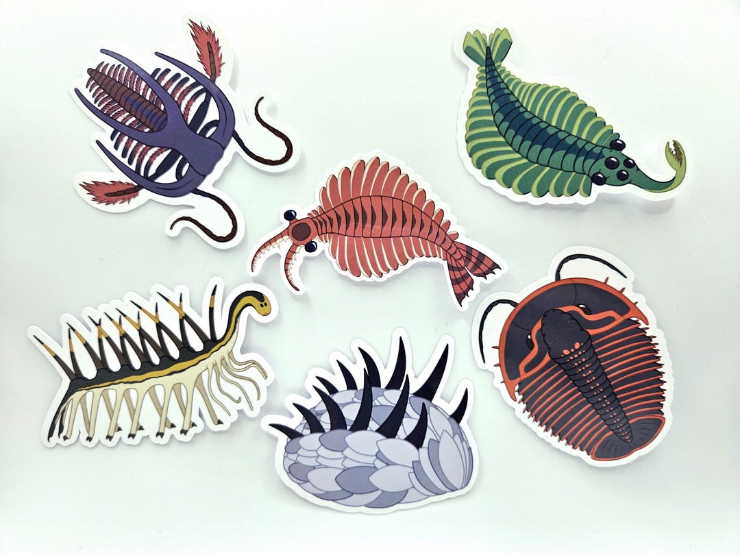 Cambrian Era Animals Sticker Pack - Paleontology Stickers ...