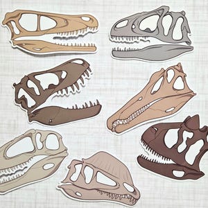 Dinosaur Skulls Vinyl Sticker Pack - Paleontology Stickers ...
