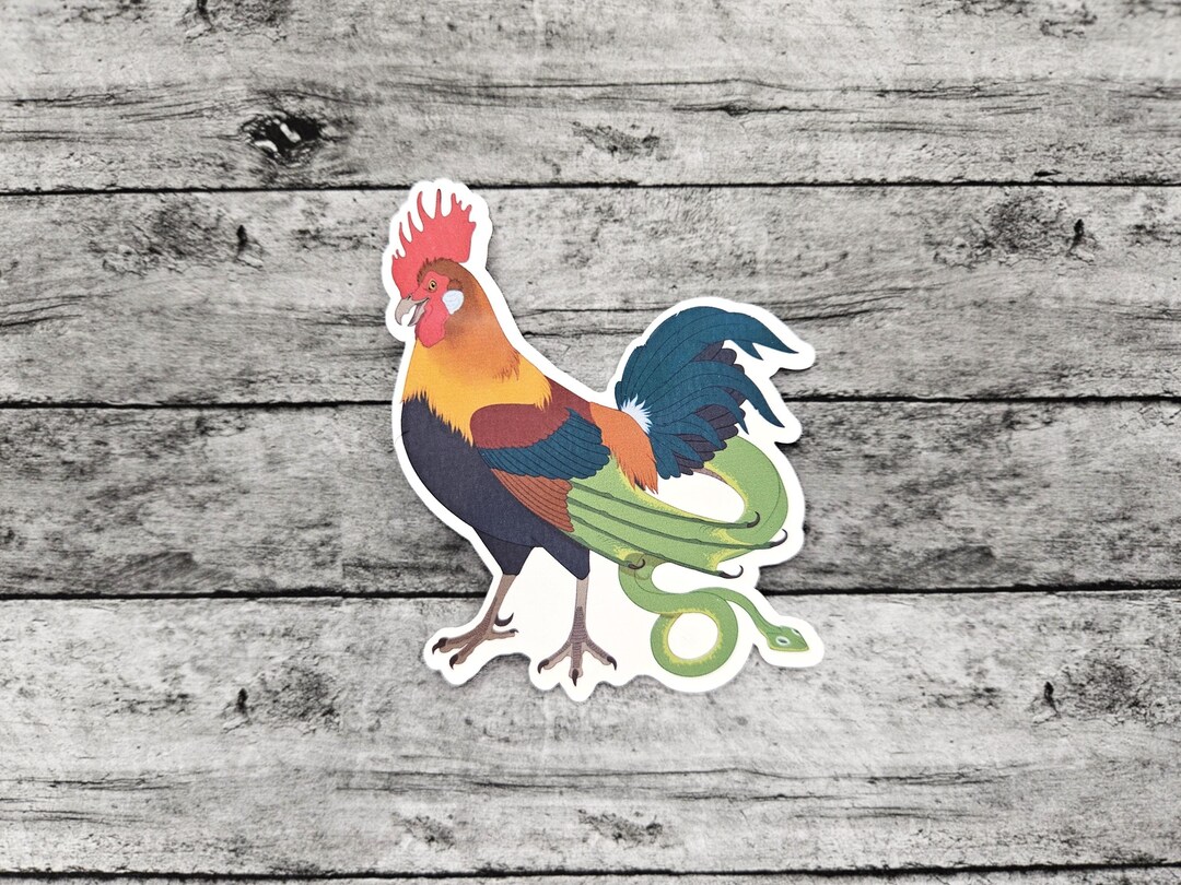 Cockatrice Vinyl Sticker Chicken Dragon Mythical Creature Sticker - Etsy