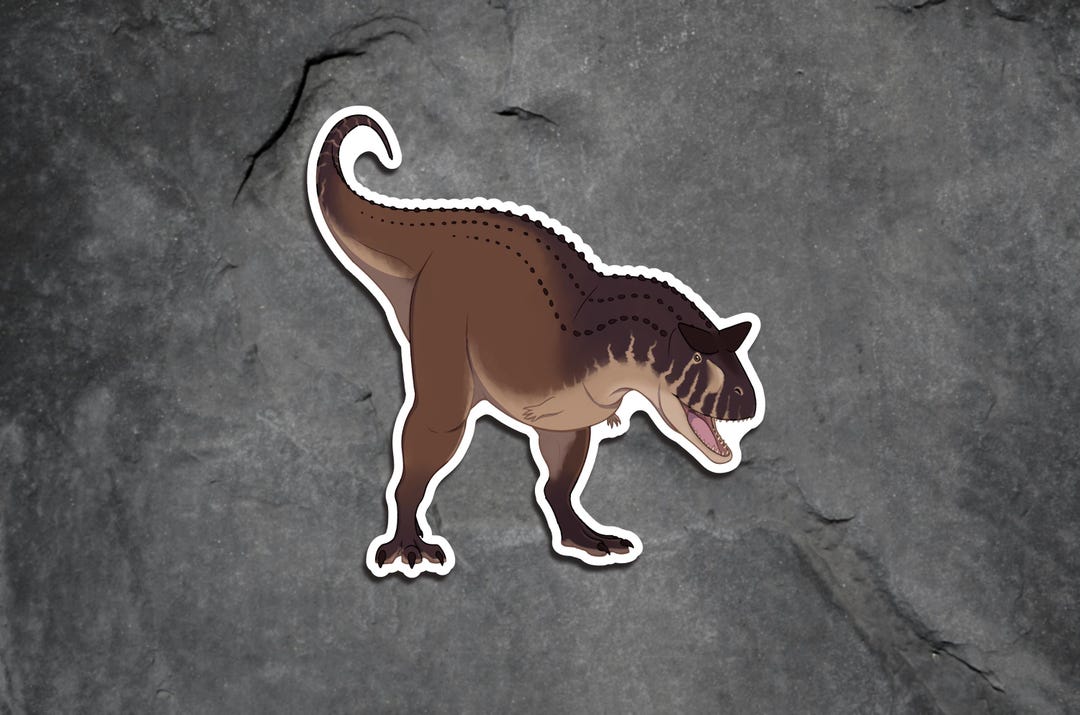 Carnotaurus Vinyl Sticker - Paleontology Sticker - Scientifically ...