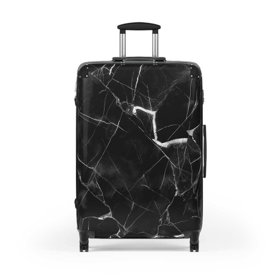 Marble Black Luxury Suitcase Black Suitcase, Men's Suitcase, Unisex ...
