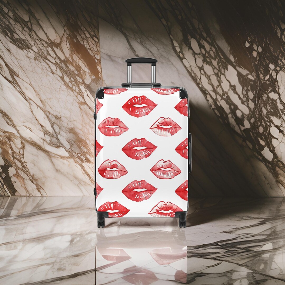 Lipstick Kiss Suitcase Kiss Mark Luggage, Women's Suitcase, Women's ...