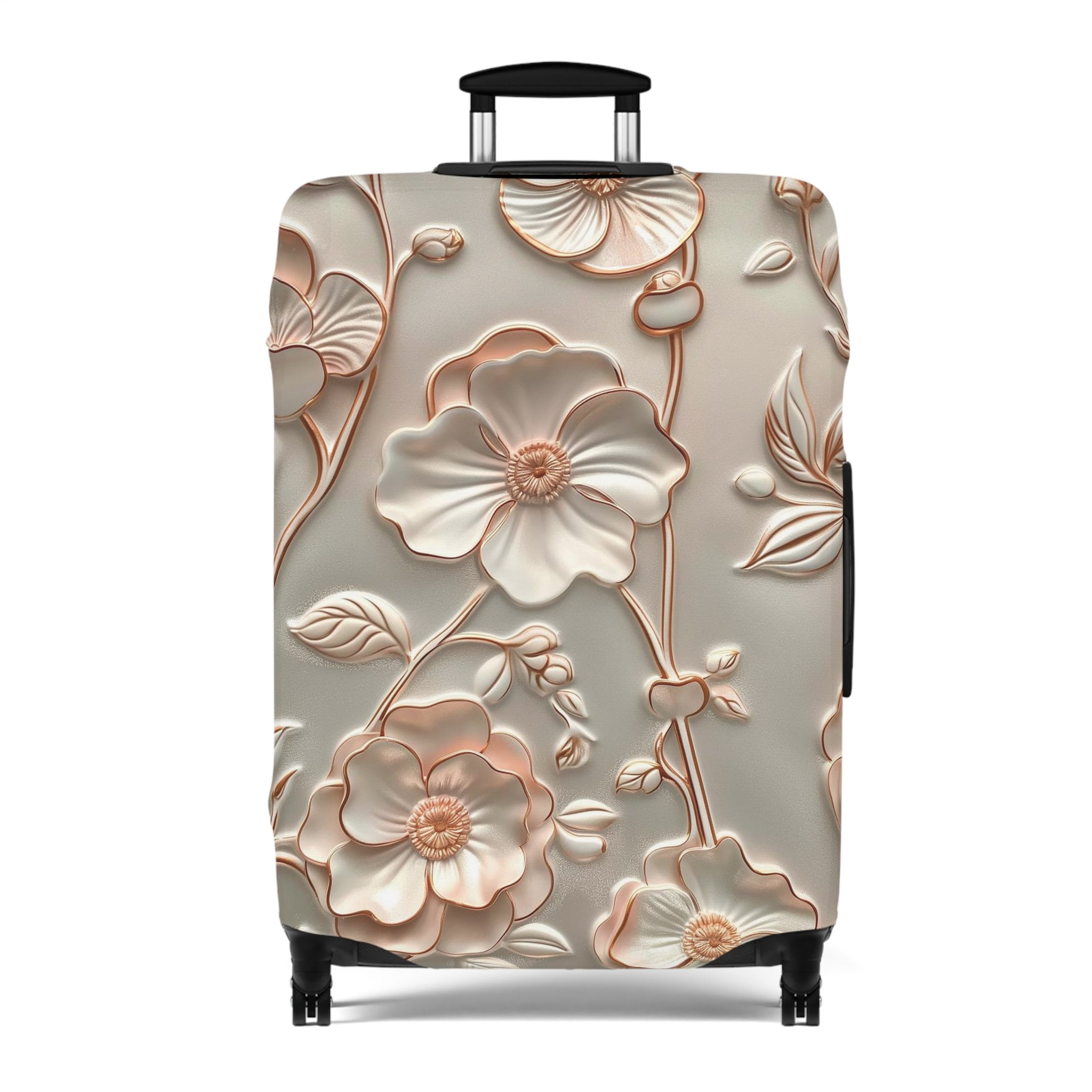 Golden Roses Luxury Rose Gold Luggage Cover Suitcase Cover, Ladies ...