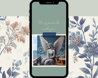 Angel Phone Wallpaper Digital Download Aesthetic Phone Background ...