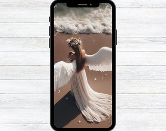 Angel Phone Wallpaper Digital Download Aesthetic Phone Background ...