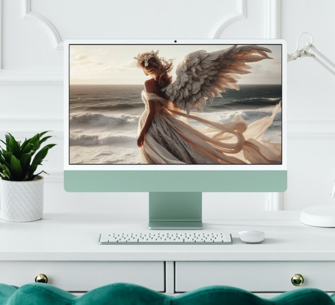 Aesthetic Angel Computer Wallpaper | Desktop Laptop Background ...