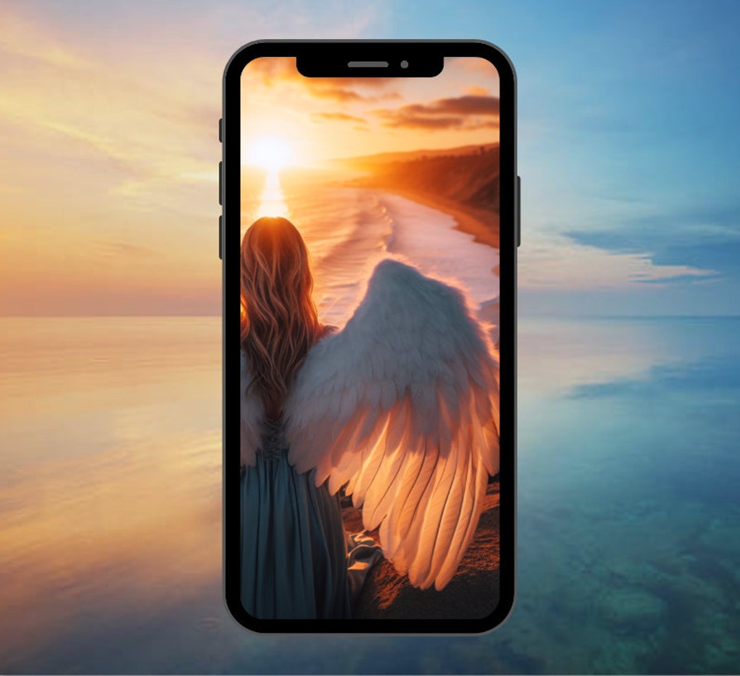 Angel Phone Wallpaper | Digital Download | Aesthetic Phone Background ...