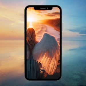 Angel Phone Wallpaper | Digital Download | Aesthetic Phone Background ...