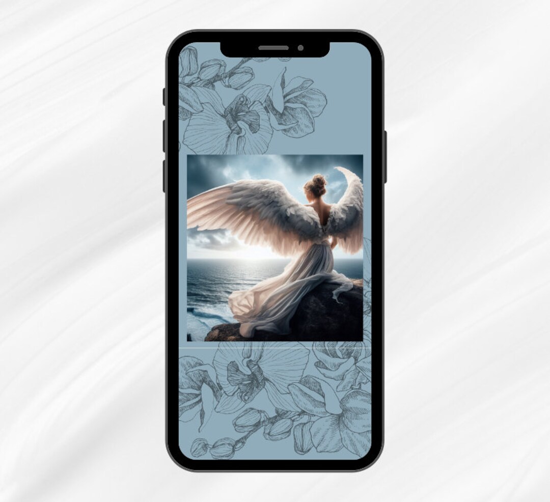 Angel Phone Wallpaper | Digital Download | Aesthetic Phone Background ...
