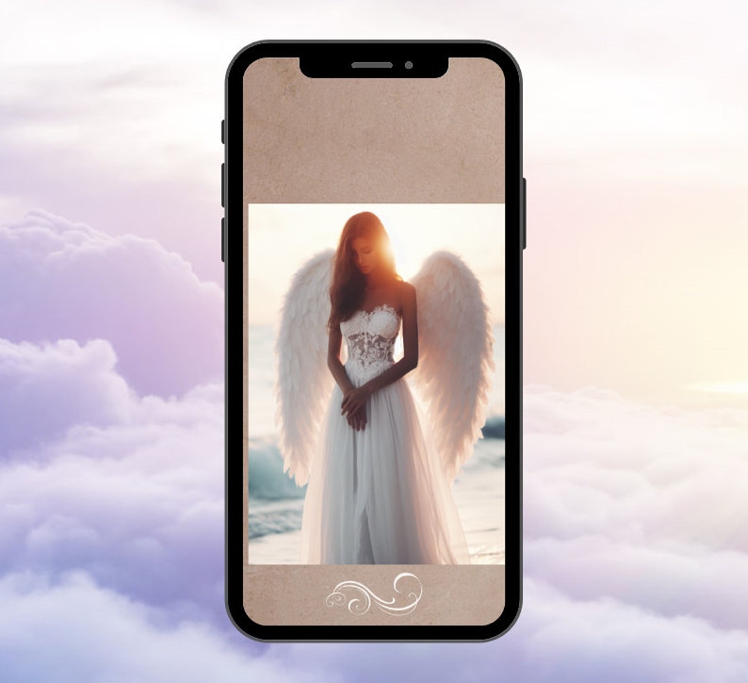 Angel Phone Wallpaper | Digital Download | Aesthetic Phone Background ...