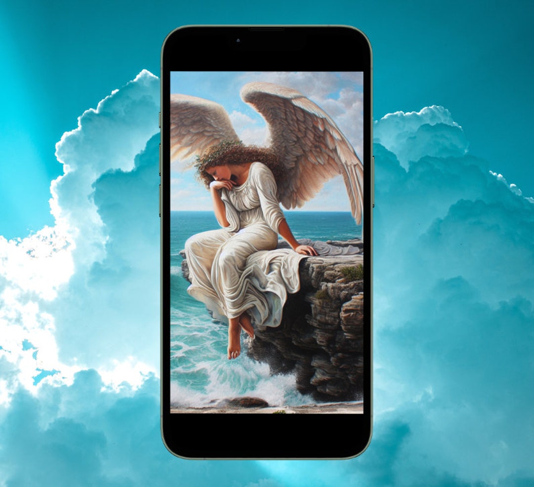 Angel Phone Wallpaper | Digital Download | Aesthetic Phone Background ...