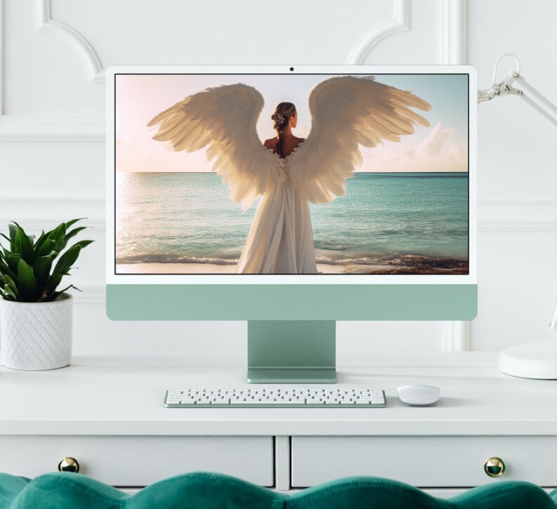 Aesthetic Angel Computer Wallpaper | Desktop Laptop Background ...