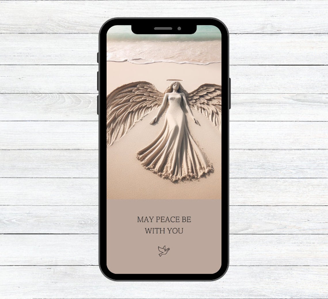 Angel Phone Wallpaper | Digital Download | Aesthetic Phone Background ...