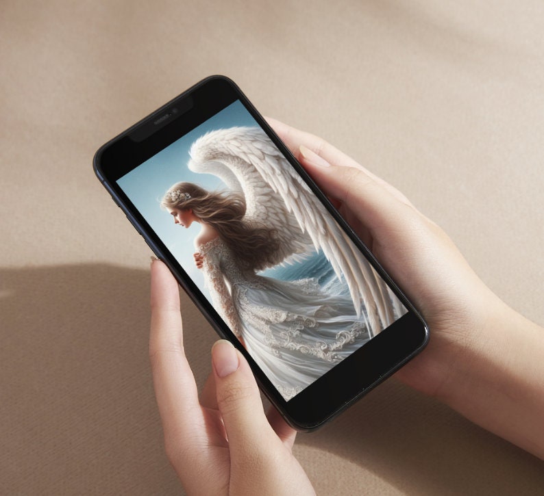 Angel Phone Wallpaper | Digital Download | Aesthetic Phone Background ...