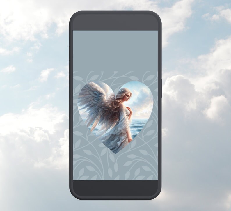 Angel Phone Wallpaper | Digital Download | Aesthetic Phone Background ...