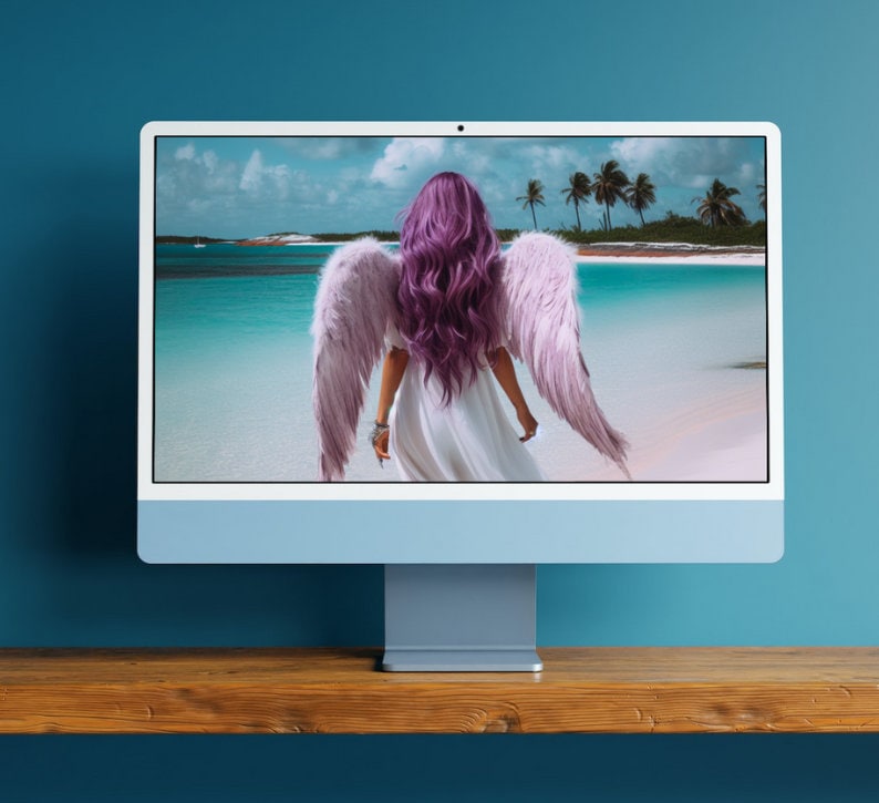 Aesthetic Angel Computer Wallpaper | Desktop Laptop Background ...